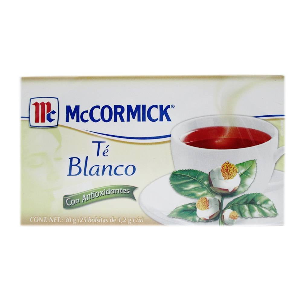 Té blanco McCormick 25 pzas | Walmart en línea