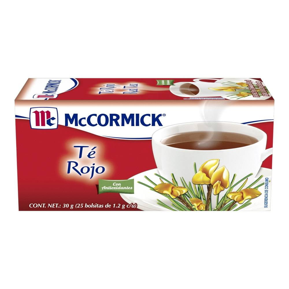Té rojo McCormick con antioxidantes 25 pzas de 1.2 g c/u | Walmart en línea