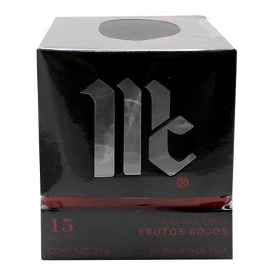 Té negro McCormick sabor frutos rojos 15 bolsas 27 g | Walmart en línea