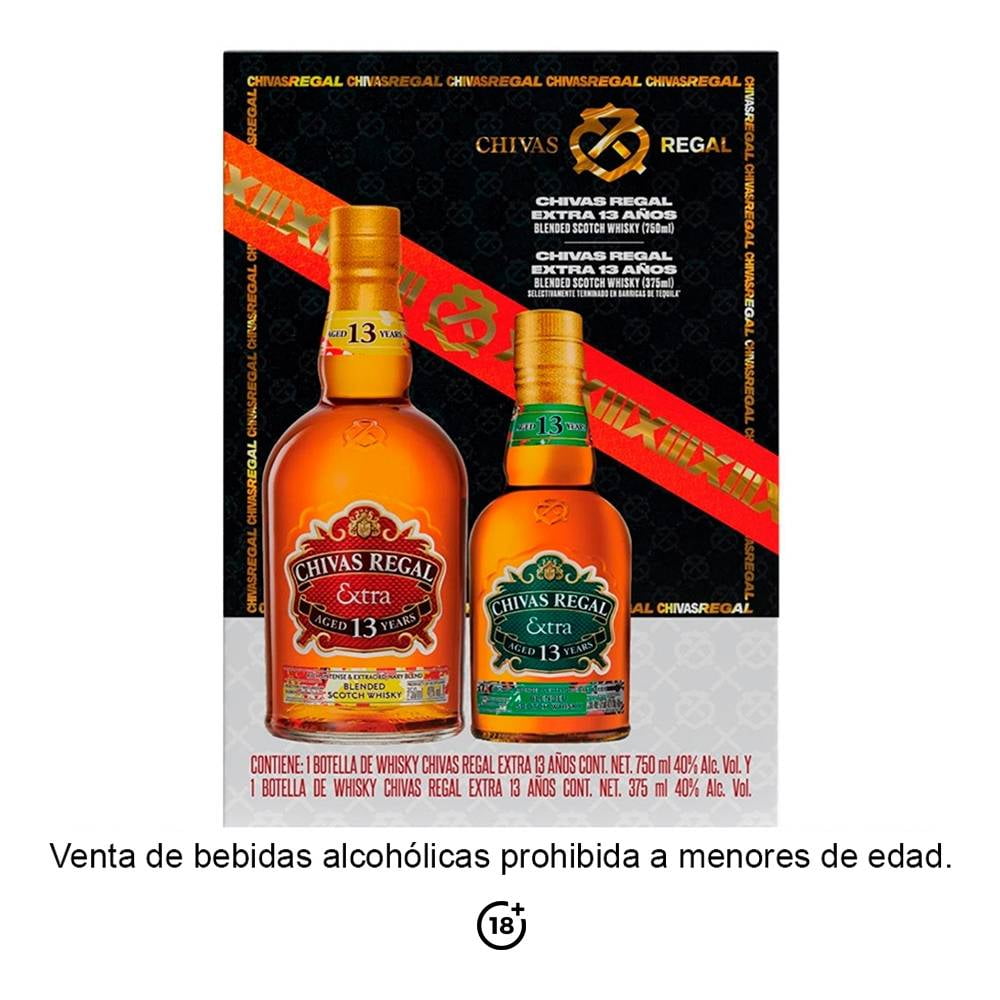 Whisky Chivas Regal Extra Sherry 750 ml + Chivas Extra Tequila 375 ml ...