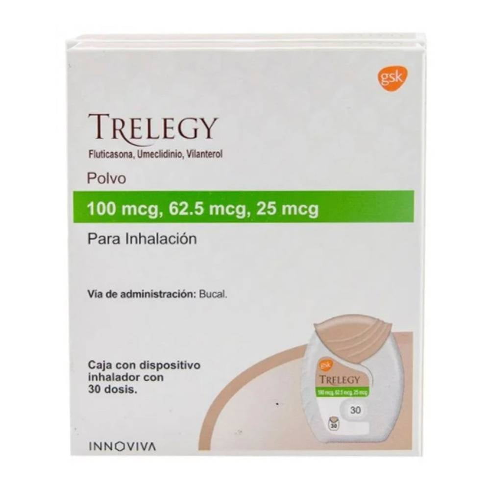 Trelegy 100 mcg, 62.5 mcg, 25 mcg polvo para inhalación 30 dosis ...