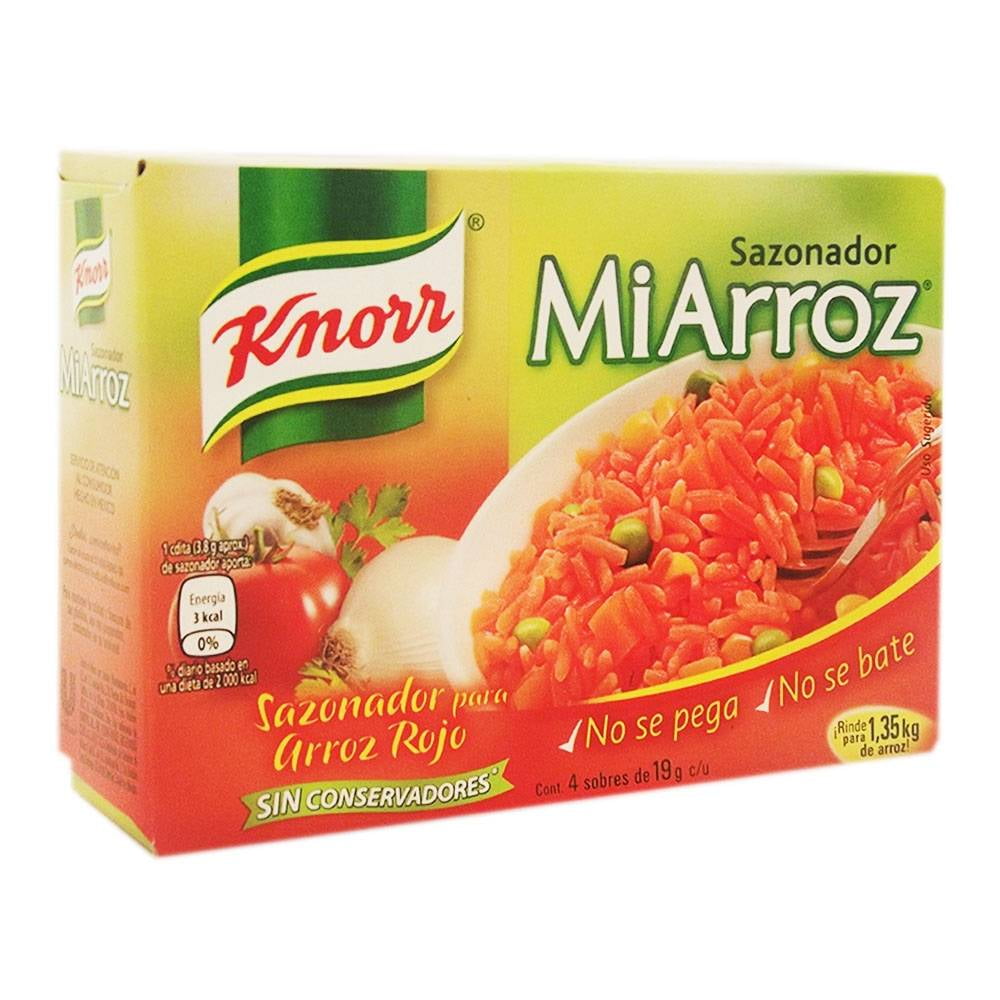 Sazonador Knorr Mi Arroz rojo 4 sobres de 19 g c/u | Walmart en línea