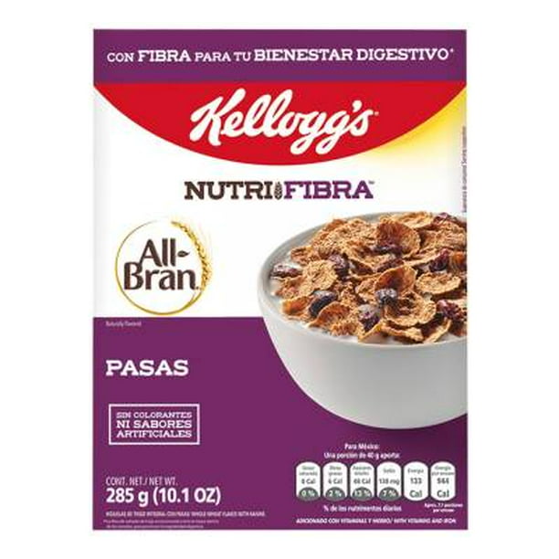 Cereal Kellogg's Nutri Fibra All Bran pasas 285 g | Walmart en línea