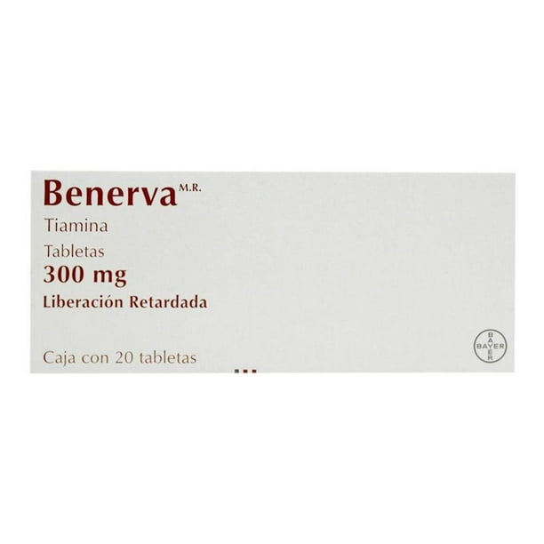 Benerva 300 mg liberación retardada 20 tabletas | Walmart en línea