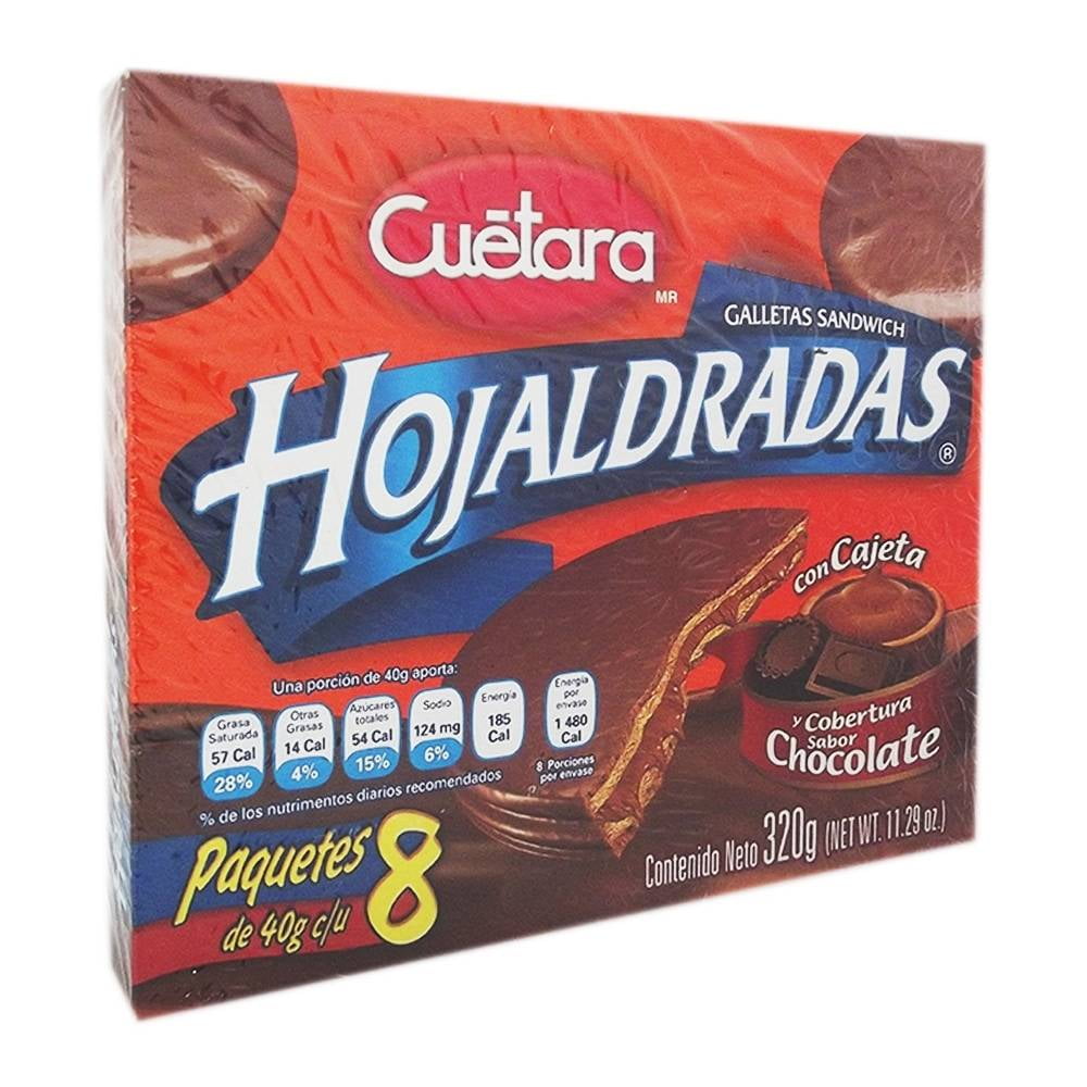 Galletas Cuétara Hojaldradas con cajeta y cobertura sabor chocolate 8 ...
