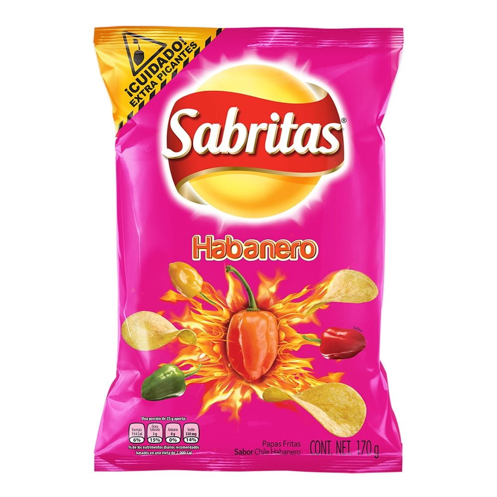 Papas Sabritas sabor habanero 170 g | Walmart en línea
