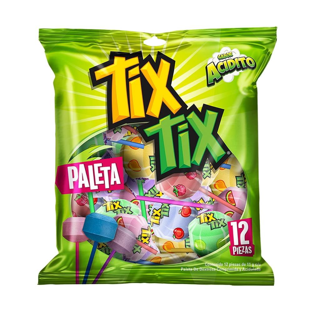 Tix tix Sonric's paleta sabor acidito, 12 pzas de 11 g c/u | Walmart en ...