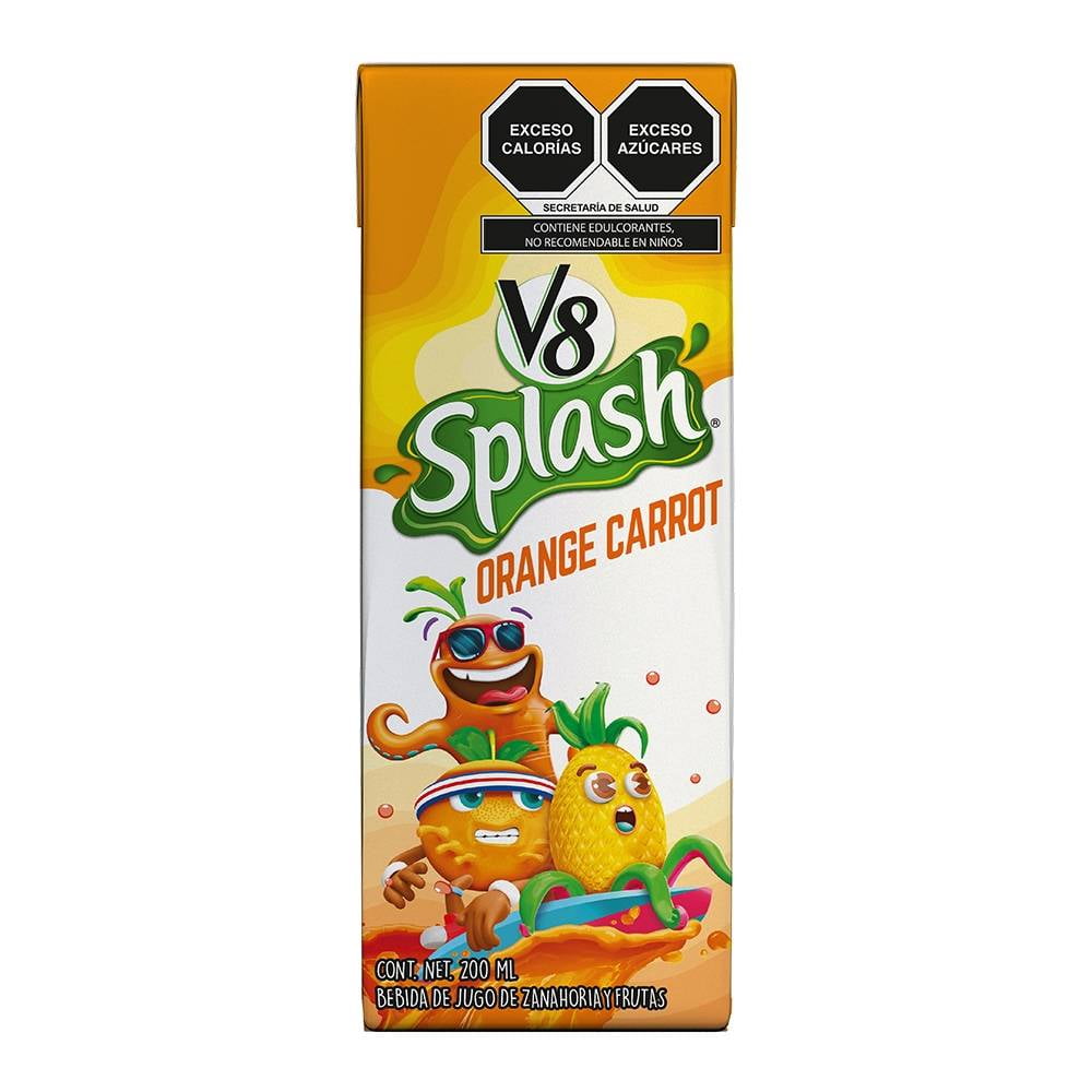 Bebida V8 Splash orange carrot 200 ml | Walmart en línea