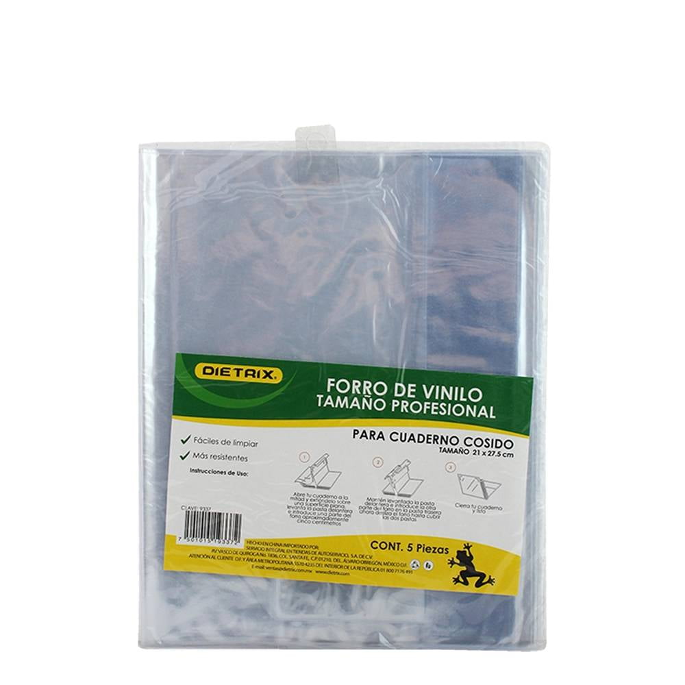 Forros de plástico Dietrix para cuaderno profesional paquete con 5 pzas ...