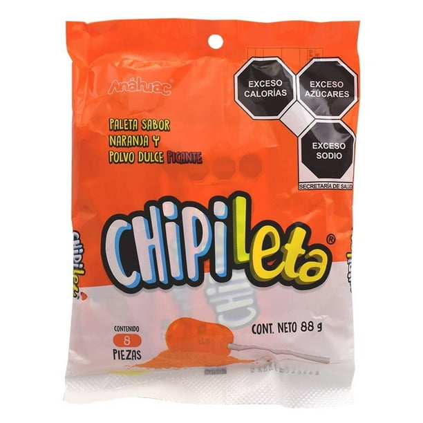 Paleta Chipileta naranja 1 paquete con 8 pzas | Walmart en línea