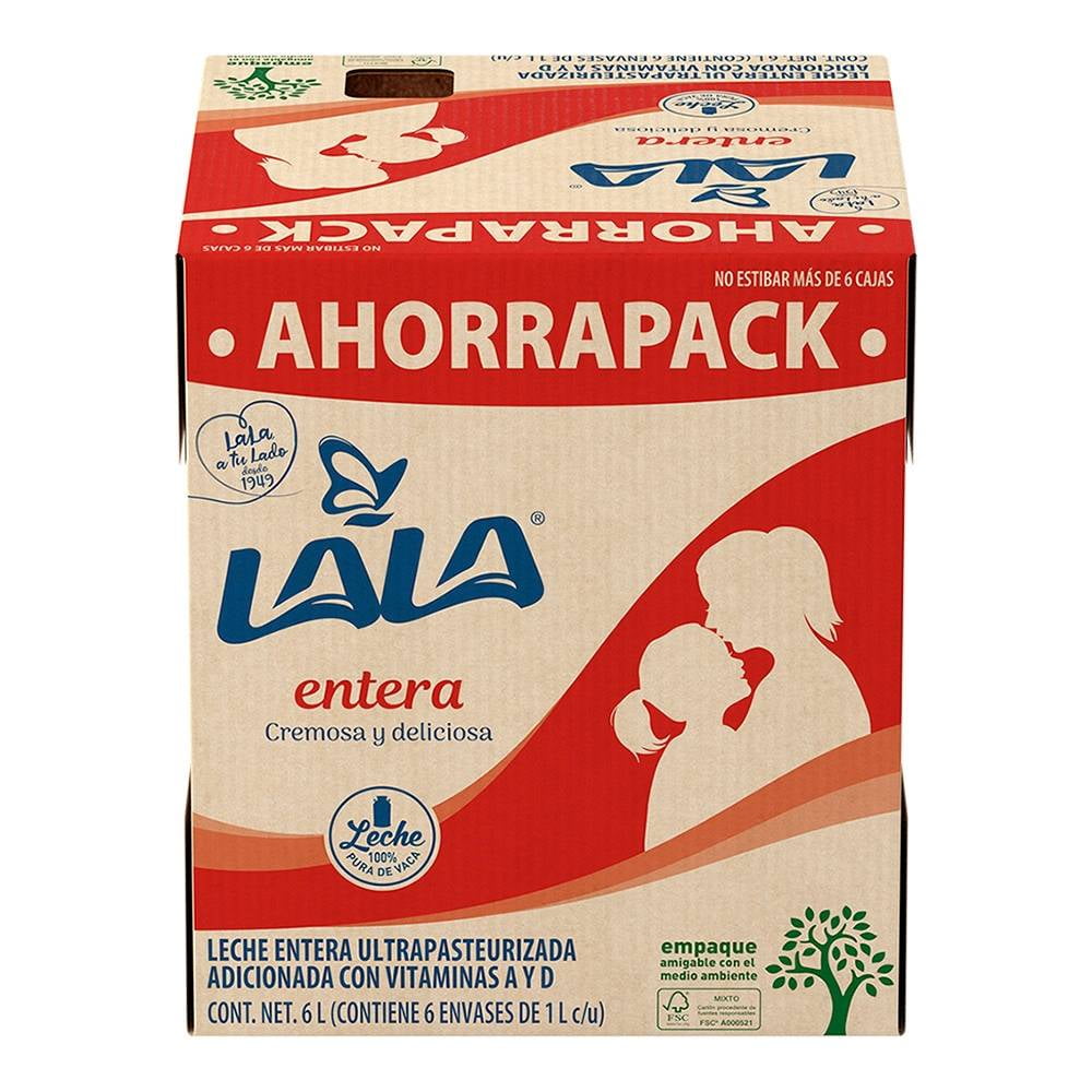 Leche Lala entera caja con 6 pzas de 1 l c/u | Walmart en línea