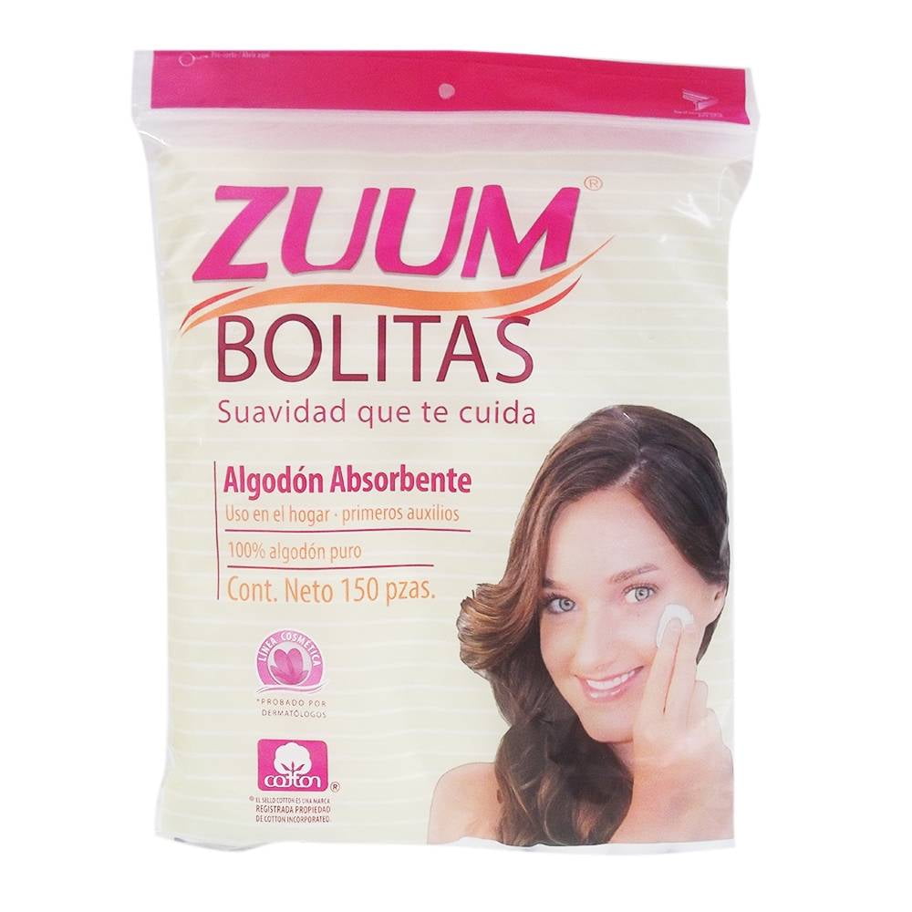 Bolitas de algodón Cotton Zuum 150 pzas | Walmart en línea
