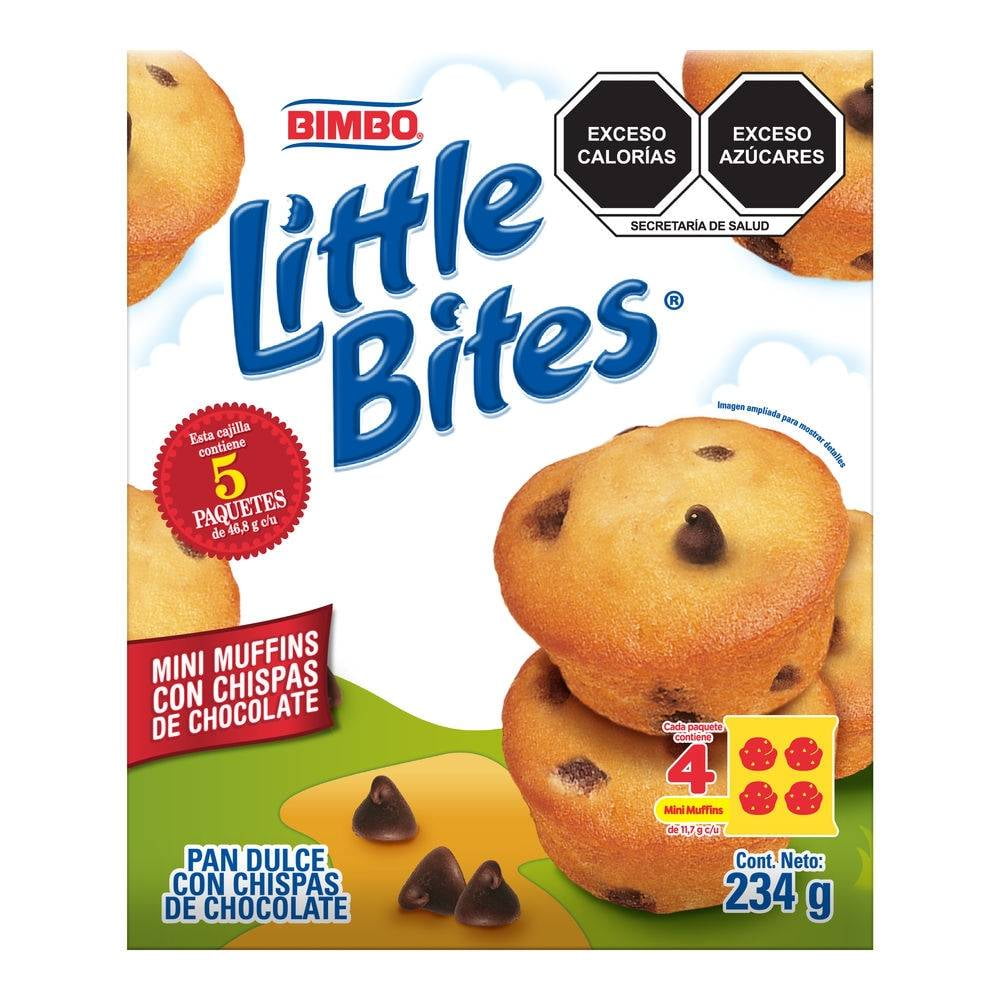 Mini Muffins Bimbo Little Bites con chispas de chocolate 5 paquetes de ...