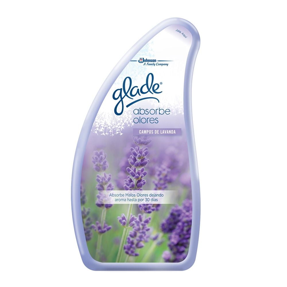 Aromatizante ambiental Glade absorbe olores campos de lavanda en gel ...