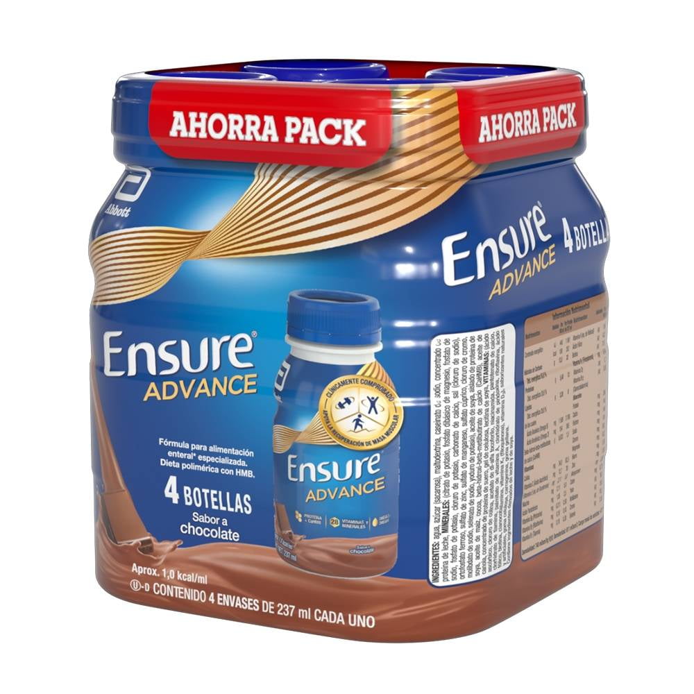 Fórmula para alimentación especializada Ensure advance sabor chocolate ...