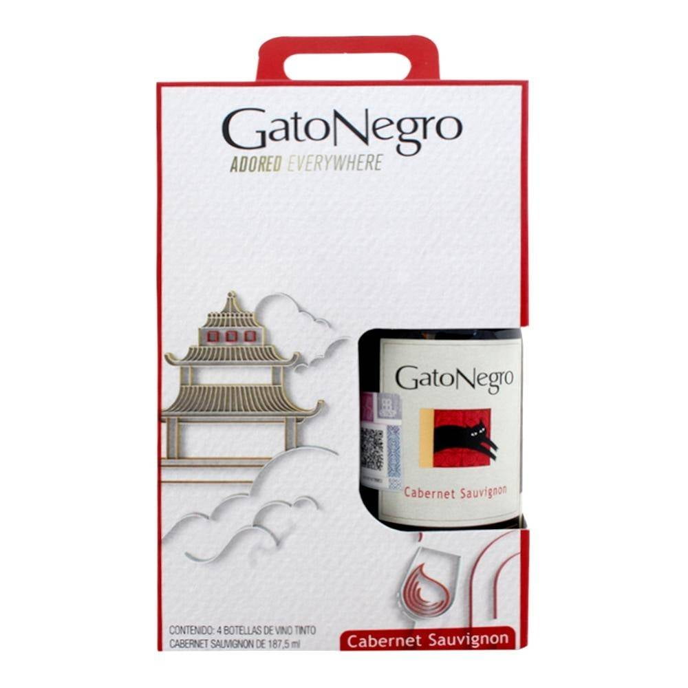 Vino tinto Gato Negro cabernet sauvignon 4 botellas de 187.5 ml ...