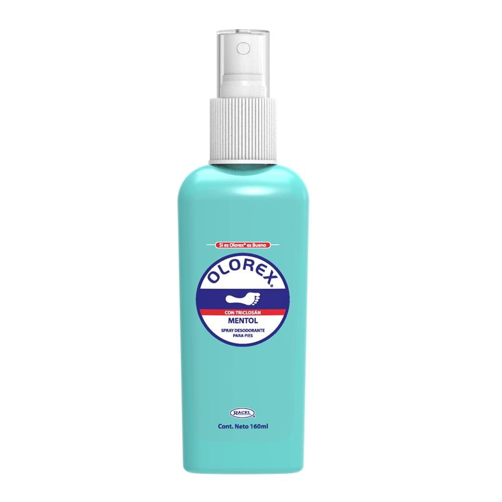 Spray desodorante Olorex para pies mentol con triclosán 160 ml ...