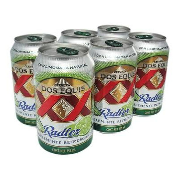 Cerveza clara Dos Equis radler con limonada 6 latas de 355 ml c/u | Walmart en línea
