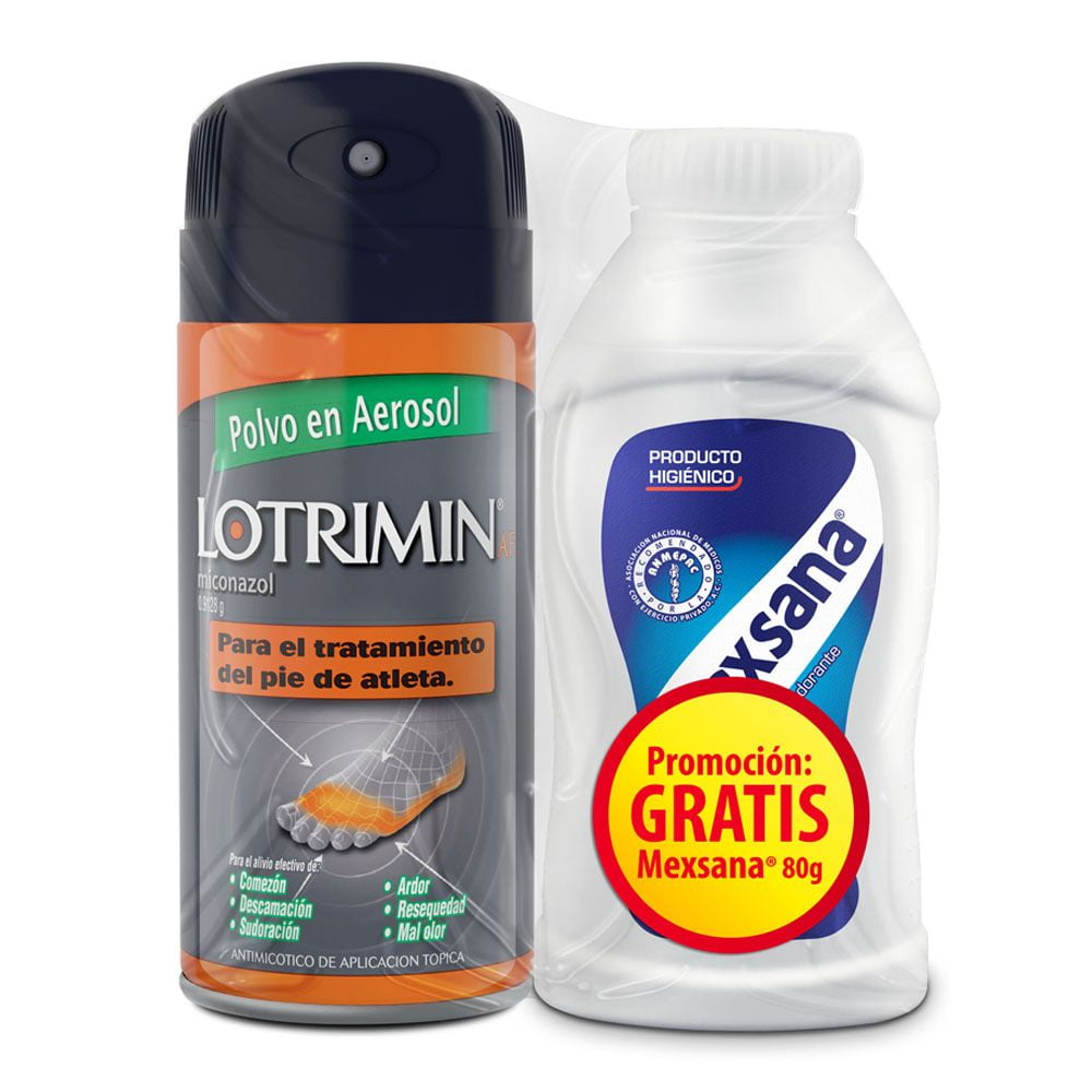 Antimicótico Lotrimin aerosol 100 g + mexsana 80 g | Walmart en línea