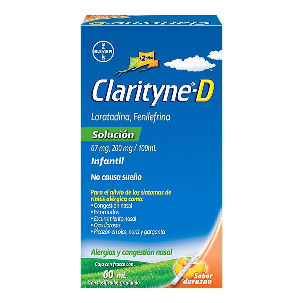 Antialérgico Clarityne D 67 mg, 200 mg/100 ml solución infantil 60 ml ...