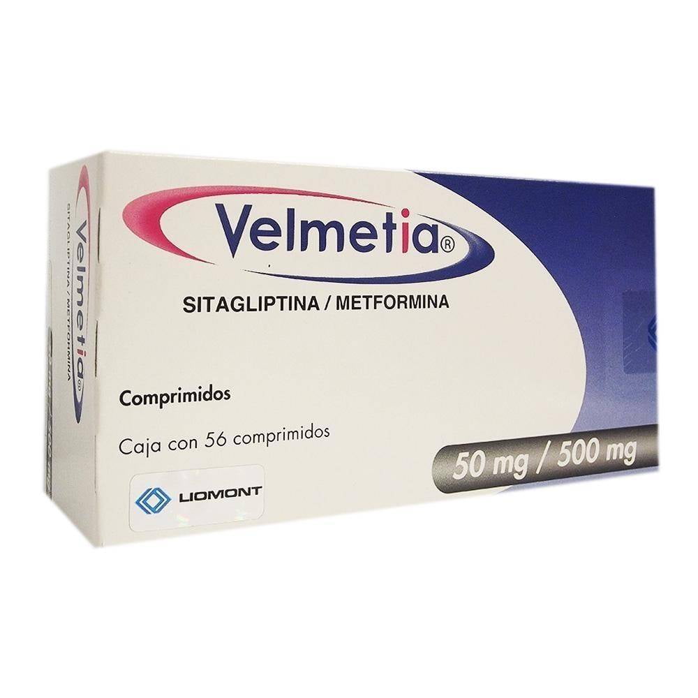 Velmetia 50 mg/500 mg 56 comprimidos | Walmart en línea