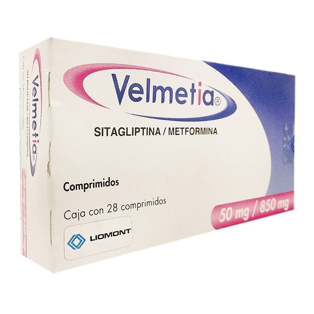 Velmetia 50 mg/ 850 mg 28 comprimidos | Walmart en línea