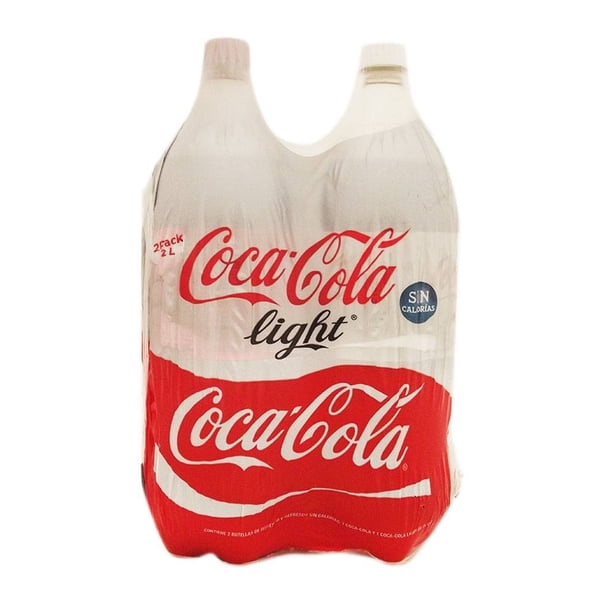 Refrescos Coca Cola pack Coca + Coca light 2 l c/u | Walmart en línea