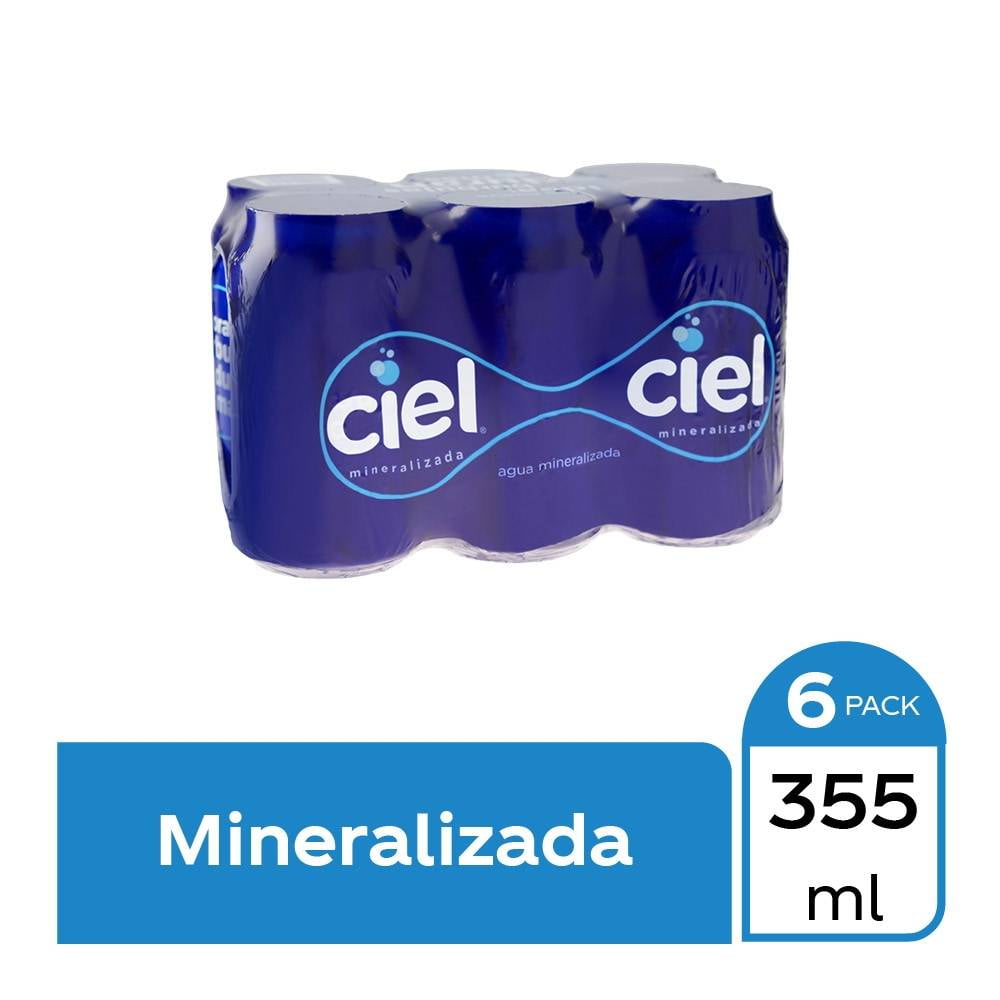 Agua mineral Ciel 6 pack latas de 355 ml c/u | Walmart en línea