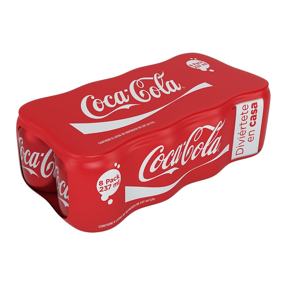Refresco Coca Cola 8 latas de 237 ml c/u | Walmart en línea