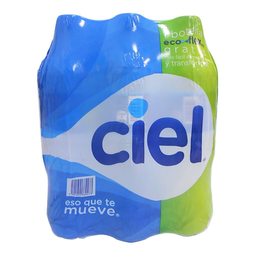 Agua purificada Ciel 6 botellas 600 ml c/u | Walmart en línea