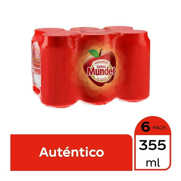 Refresco Sidral Mundet con jugo de manzana 6 latas de 355 ml c/u ...