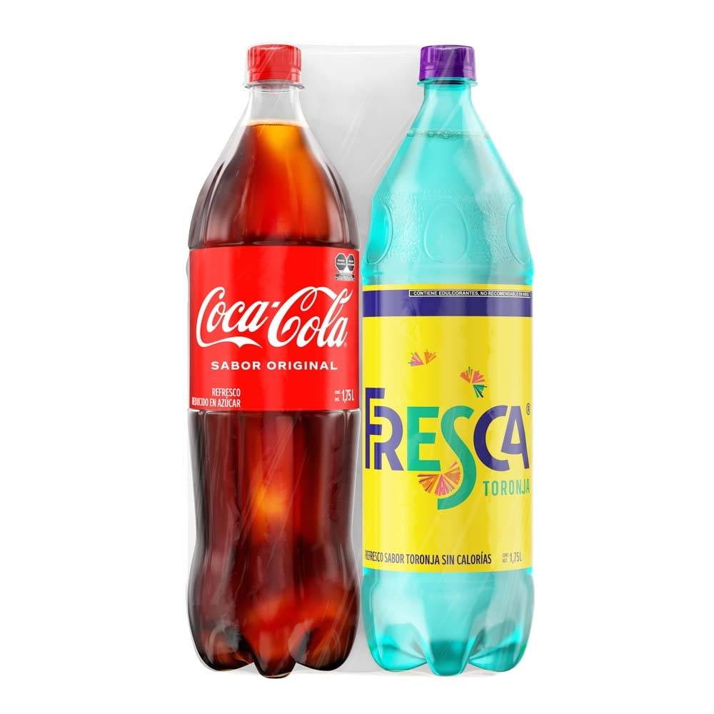 Refresco Coca Cola original 1.75 l + refresco Fresca toronja 1.75 l ...