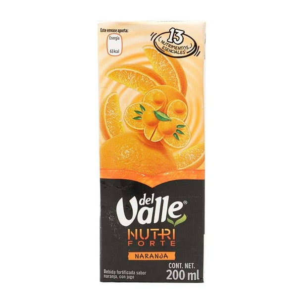 Bebida Del Valle Nutriforte nutri forte con jugo sabor naranja 200 ml ...