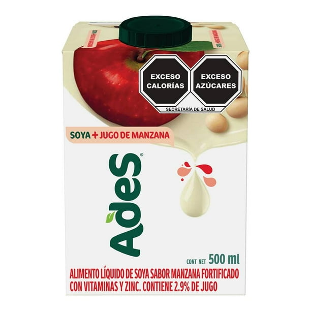 Bebida de soya Ades manzana 500 ml | Walmart en línea