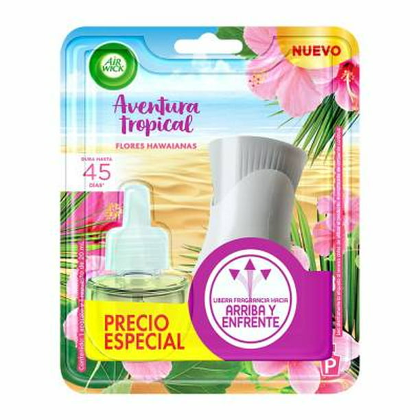 Aromatizante ambiental Air Wick eléctrico, flores hawaianas, aparato + repuesto 20 ml | Walmart ...