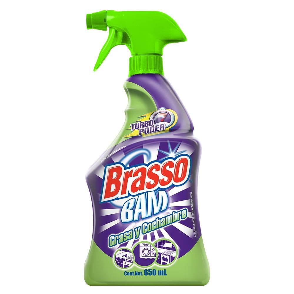 Limpiador líquido Brasso Bam grasa y cochambre con bicarbonato 650 ml ...
