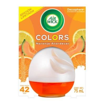 Aromatizante ambiental Air Wick Decosphere naranja atardecer 75 ml ...
