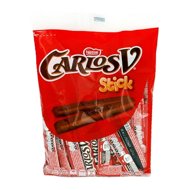Chocolates Carlos V stick bolsa 1 paquete con 20 pzas | Walmart en línea