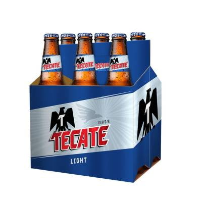 Cerveza clara Tecate light 6 botellas de 355 ml c/u | Walmart en línea