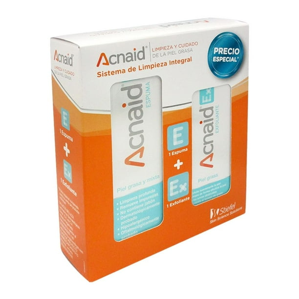Kit facial Acnaid sistema de limpieza integral espuma más exfoliante 2 ...