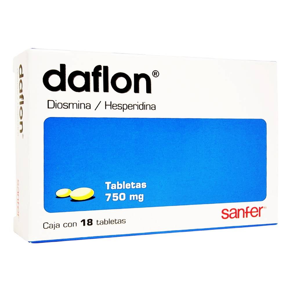 Daflon tabletas 18 pzas de 750 mg c/u | Walmart en línea