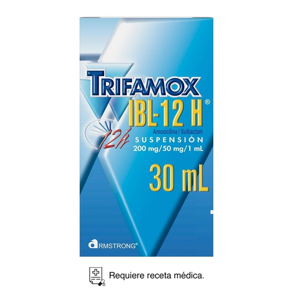 Trifamox IBL 12 H Amoxicilina 200 mg, Sulbactam- 50 mg / 1 ml ...