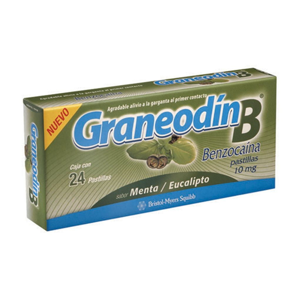 Pastillas Graneodín B menta eucalipto 10 mg 24 pzas | Walmart en línea