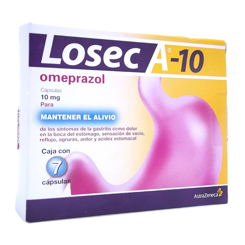 Losec A 10 mg cápsulas 7 pzas | Walmart en línea