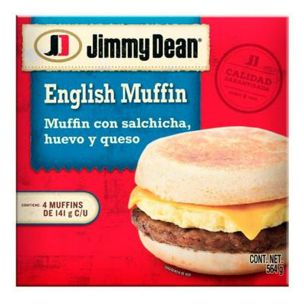 Muffin Jimmy Dean con salchicha huevo y queso 4 pzas de 141 g c/u ...