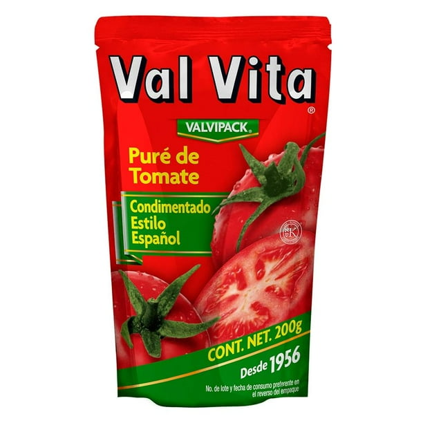 Puré de tomate Val Vita condimentado 200 g | Walmart en línea