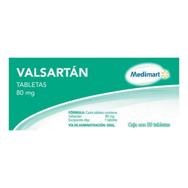 Valsartán Medimart 80 mg, 30 tabletas | Walmart en línea
