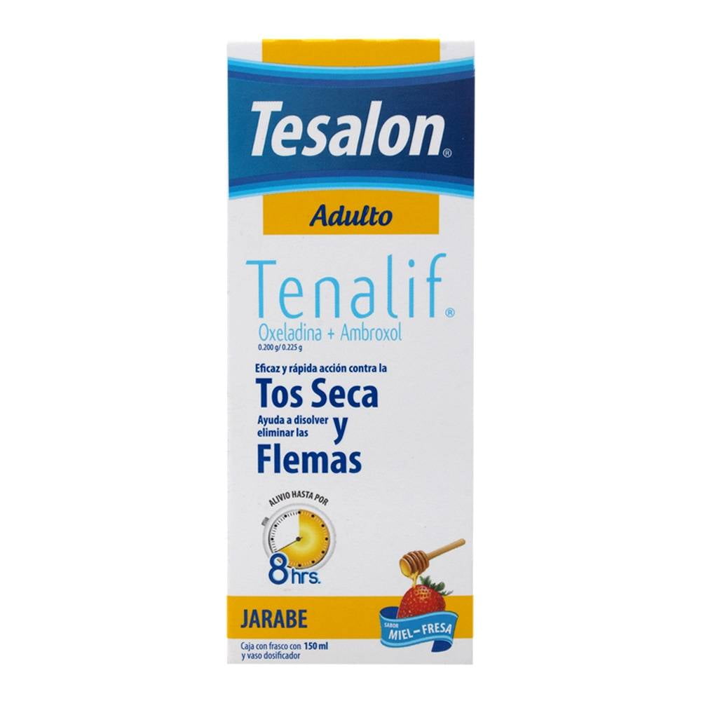 Jarabe para la tos Tesalon Tenalif adulto sabor miel fresa 150 ml ...