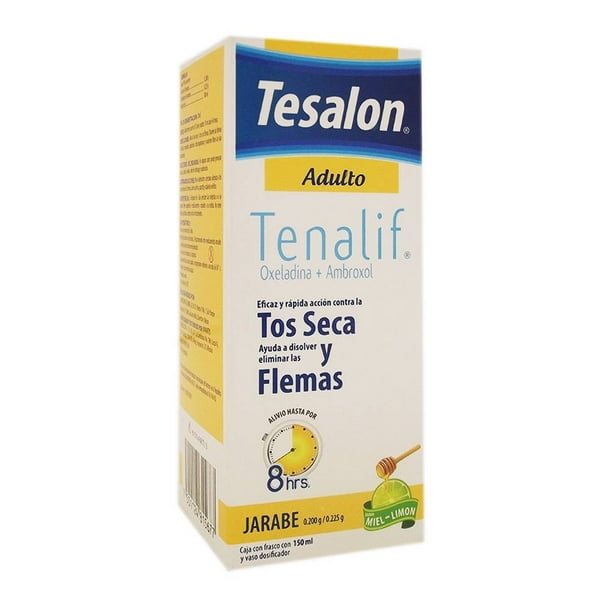 Jarabe para la tos Tesalon Tenalif adulto sabor miel limón 150 ml ...