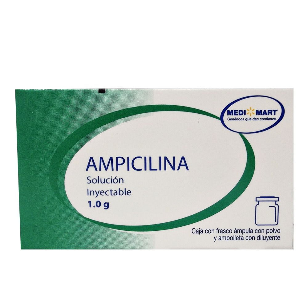 Ampicilina Medi Mart 1 g solución inyectable ámpula con polvo | Walmart ...